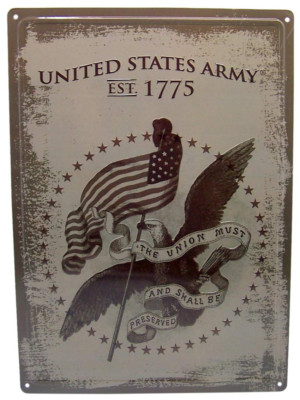 Licensed US Army Metal Sign 17"x12" Est. 1775 Eagle Patriotic Military ...