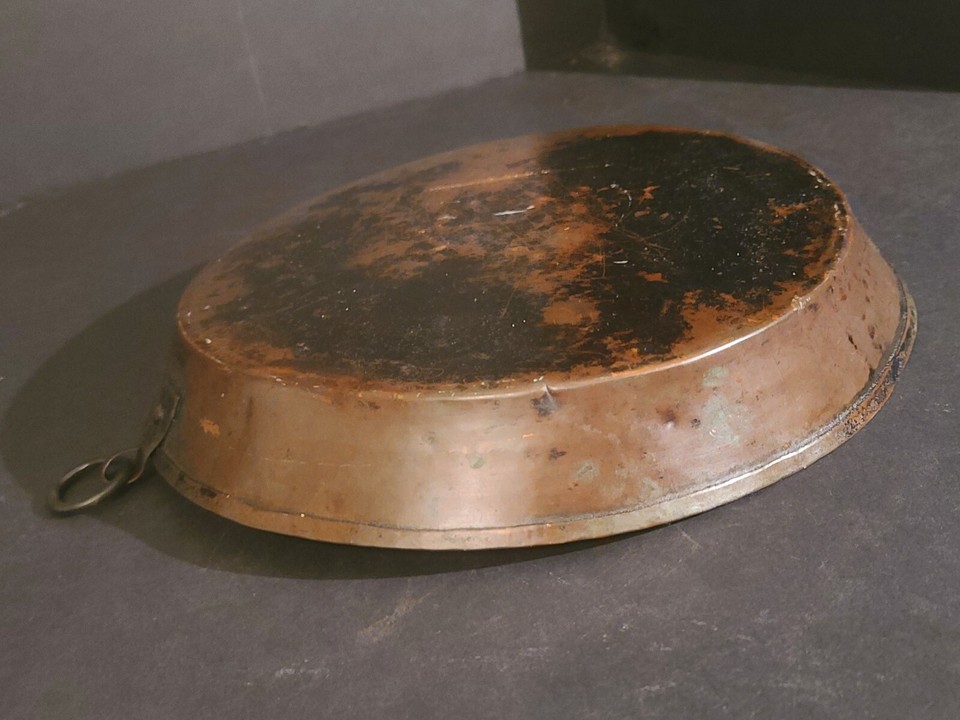 Antique Solid Copper Miners Mining Gold Prospecting Prospector Pan 12 ...