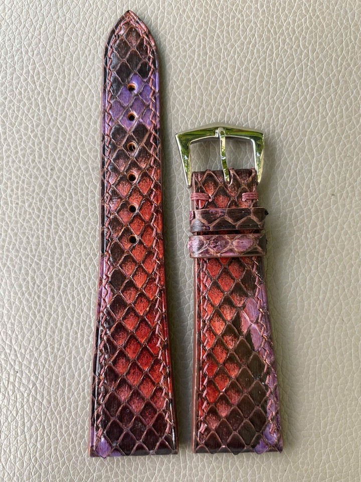 Genuine Snake Leather Watch Strap Band Size10...18 19 20 21 22 23 24 25 ...