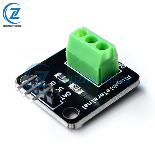 DS18B20 Temperature Sensor Probe WaterProof Plugable Terminal Adapter ...