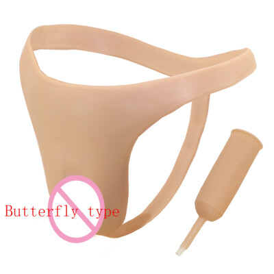 Silicone Camel Toe Fake Vagina Thong Gaff Panty & Catheter Shaping ...