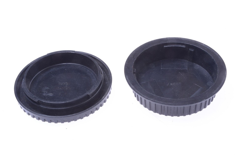CANON EOS CAMERA ORIGINAL BODY CAP & REAR LENS CAP 35MM SLR CAMERA 69-1 ...