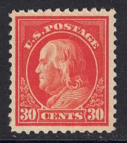 US Stamp Scott # 516 1917 Franklin 30 C Perf 11 MINT NH Premium Stamp ...