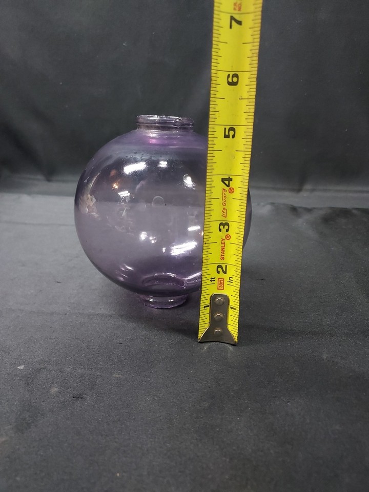 ANTIQUE Purple Amethyst GLASS LIGHTNING ROD BALL Sphere Weathervane ...