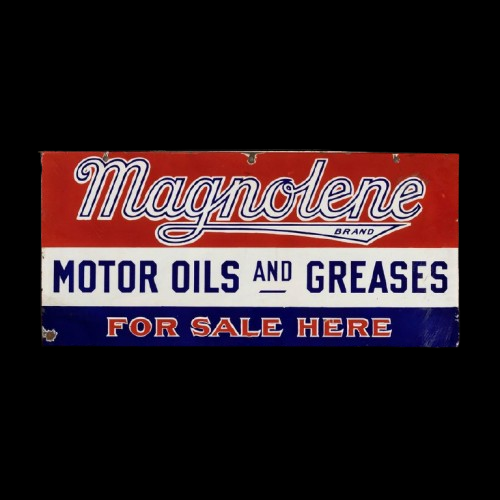 PORCELAIN MAGNOLENE ENAMEL SIGN 36X18 INCHES | eBay