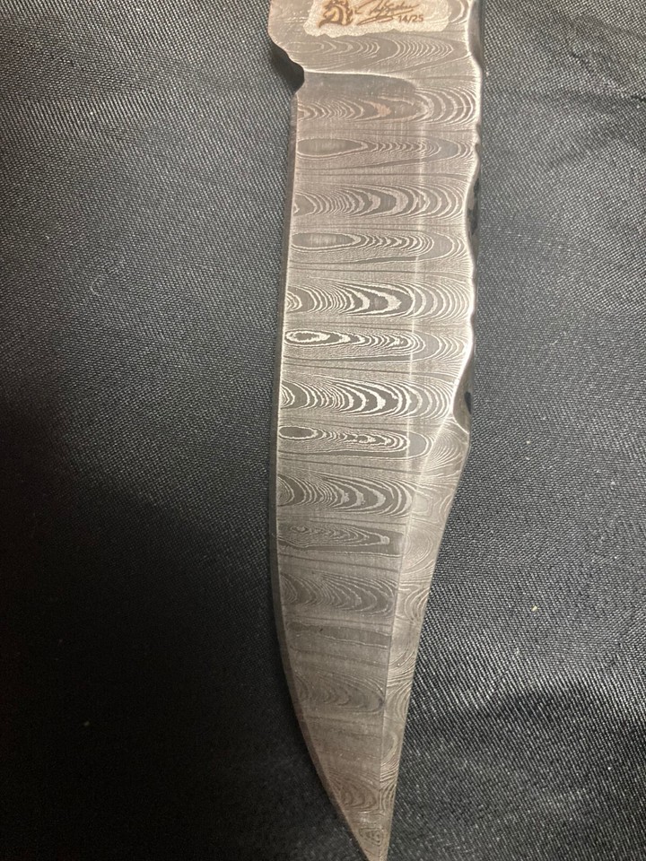 Buck 110 Wounded Knee Damascus Blade | eBay