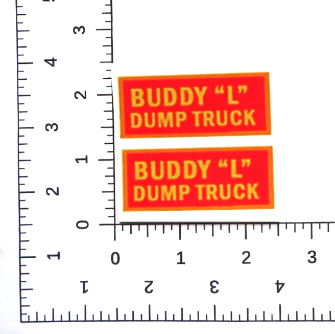 Buddy L water slide decal for Buddy L Jr. dump truck SHIPPING W ...