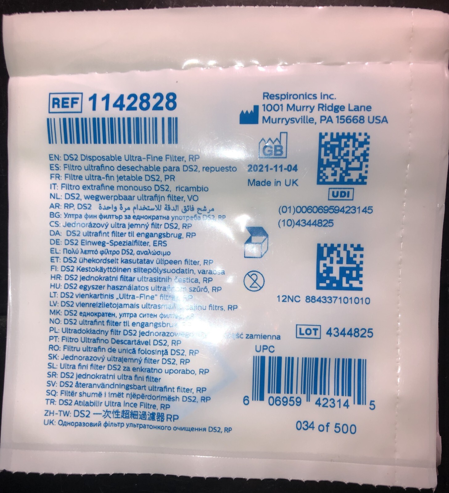 1142828 NEW Respironics Ultra Fine Filter for Dream-Station 2 NEW IN ...