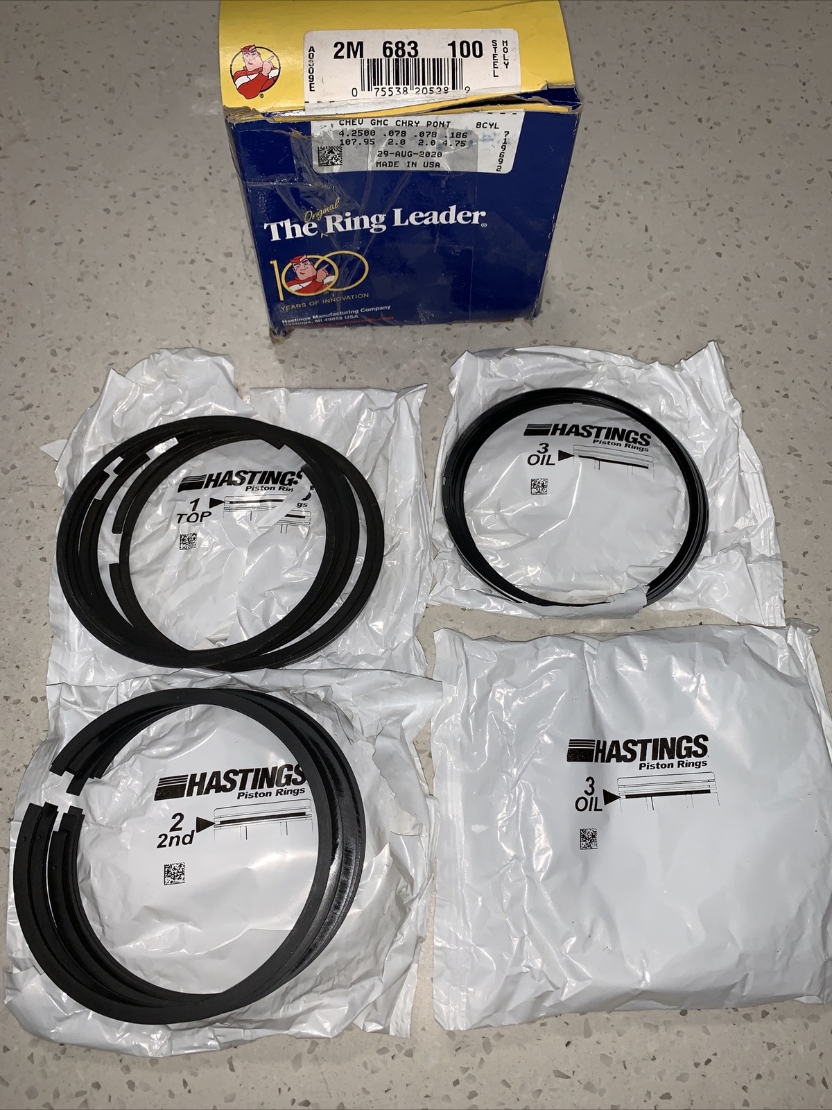 Hastings Piston Rings #2M683100 | eBay