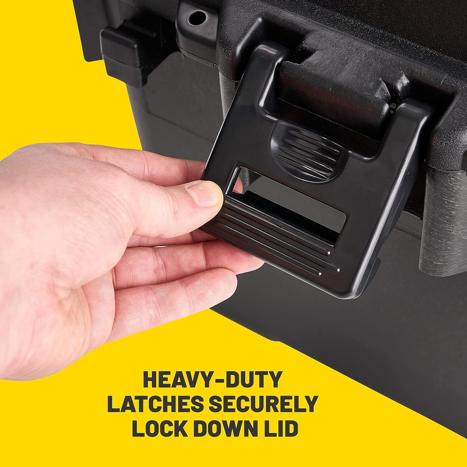 108 Qt Rolling Storage Trunk Containers W/ Wheels Lockable Heavy Duty ...