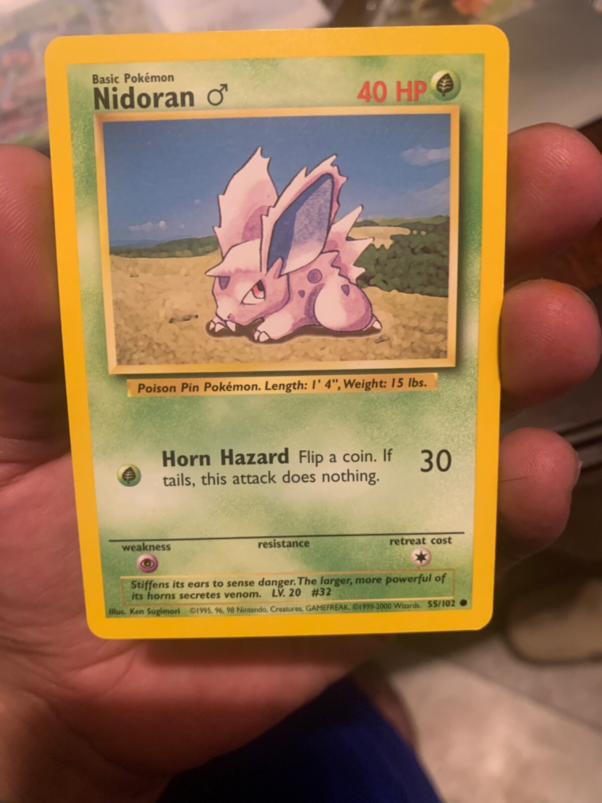 Pokémon TCG Nidoran Base Set 55/102 Regular Unlimited Common | eBay