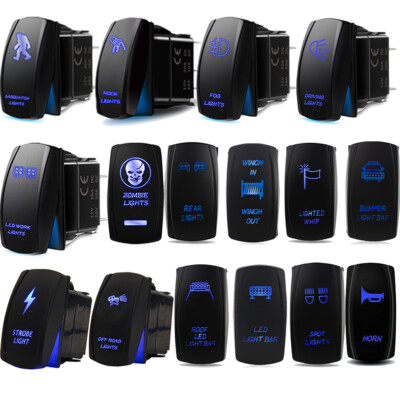 5Pin Blue Light Control Rocker Toggle Switch For ATV UTV ARB Carling ...