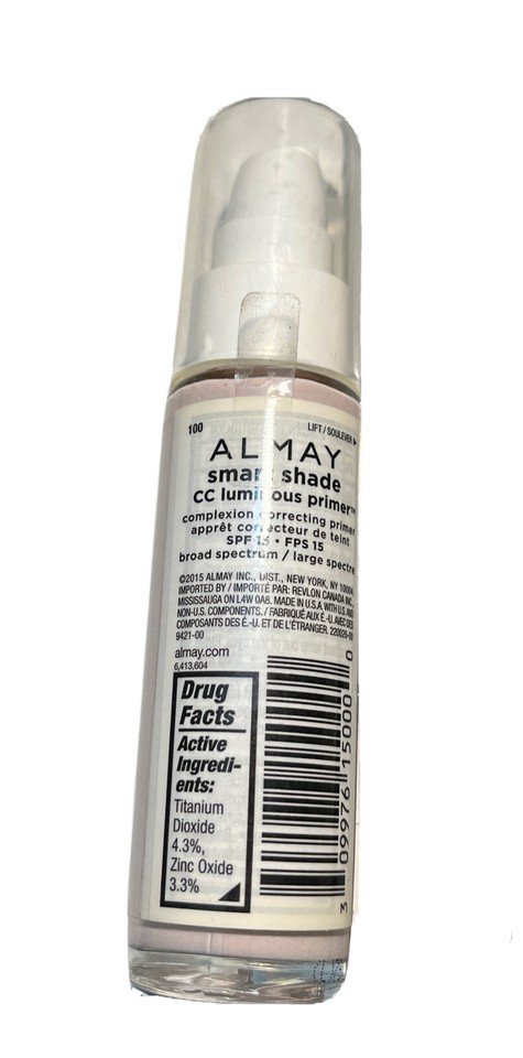 Almay CC Luminous Complexion Perfecting Makeup Primer SPF15 1oz Smart ...