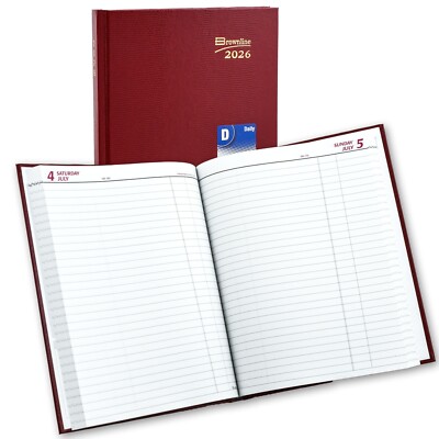 2026 Brownline C550.RED Daily Planner, Hard Cover, 10 x 7-7/8" | eBay