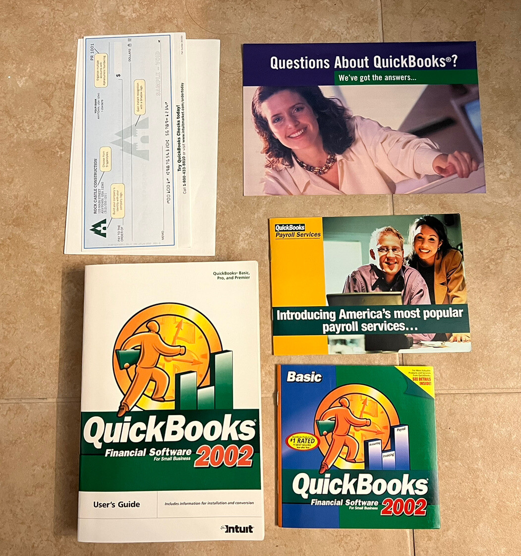QUICKBOOKS 2002 Basic Small Business Accounting SOFTWARE PROGRAM CD For Windows | eBay
