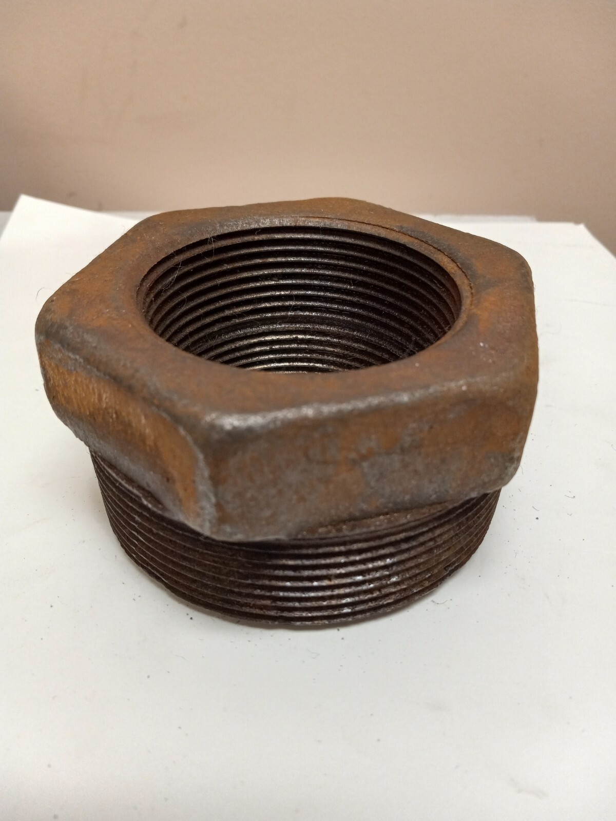 3-1/2" x 2-1/2" x 2-1/2" Double Tapped Tank Bushing Black - Made in USA ...