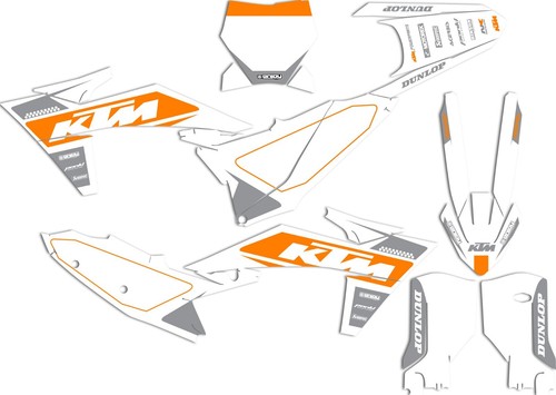 2023-2024 KTM SX-SXF 125-450 SPI Grey KTM Kit & Plates Graphics MSG Us ...