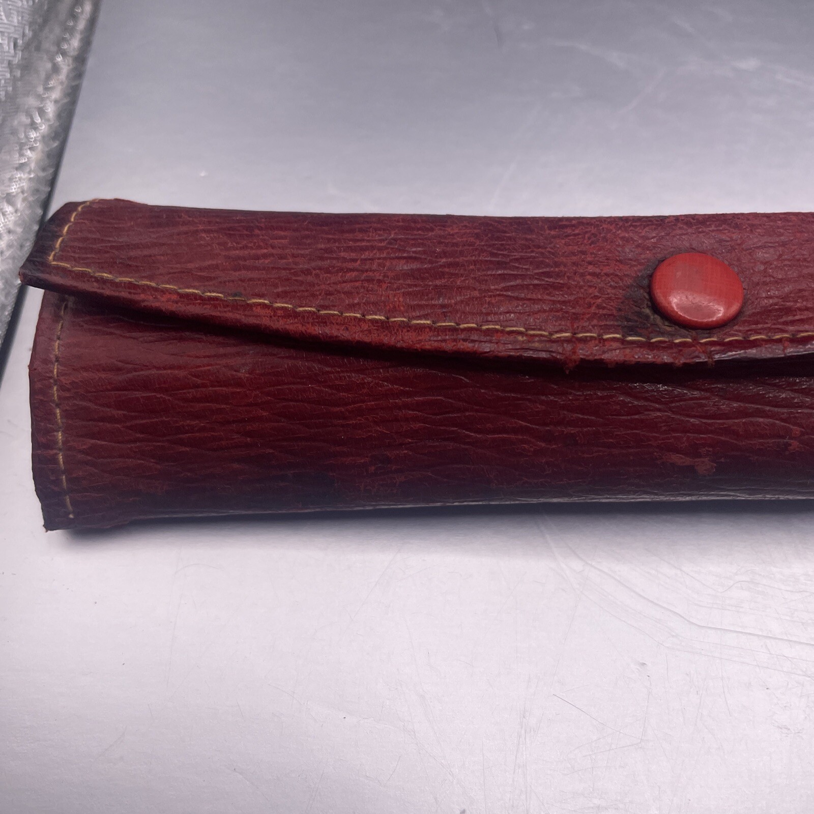 Vintage Durham Duplex Domino Razor in Red Leather Travel Case + Razor ...