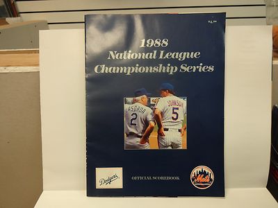 1988 National League Championship Series Mets vs Dodgers Scorebook ...