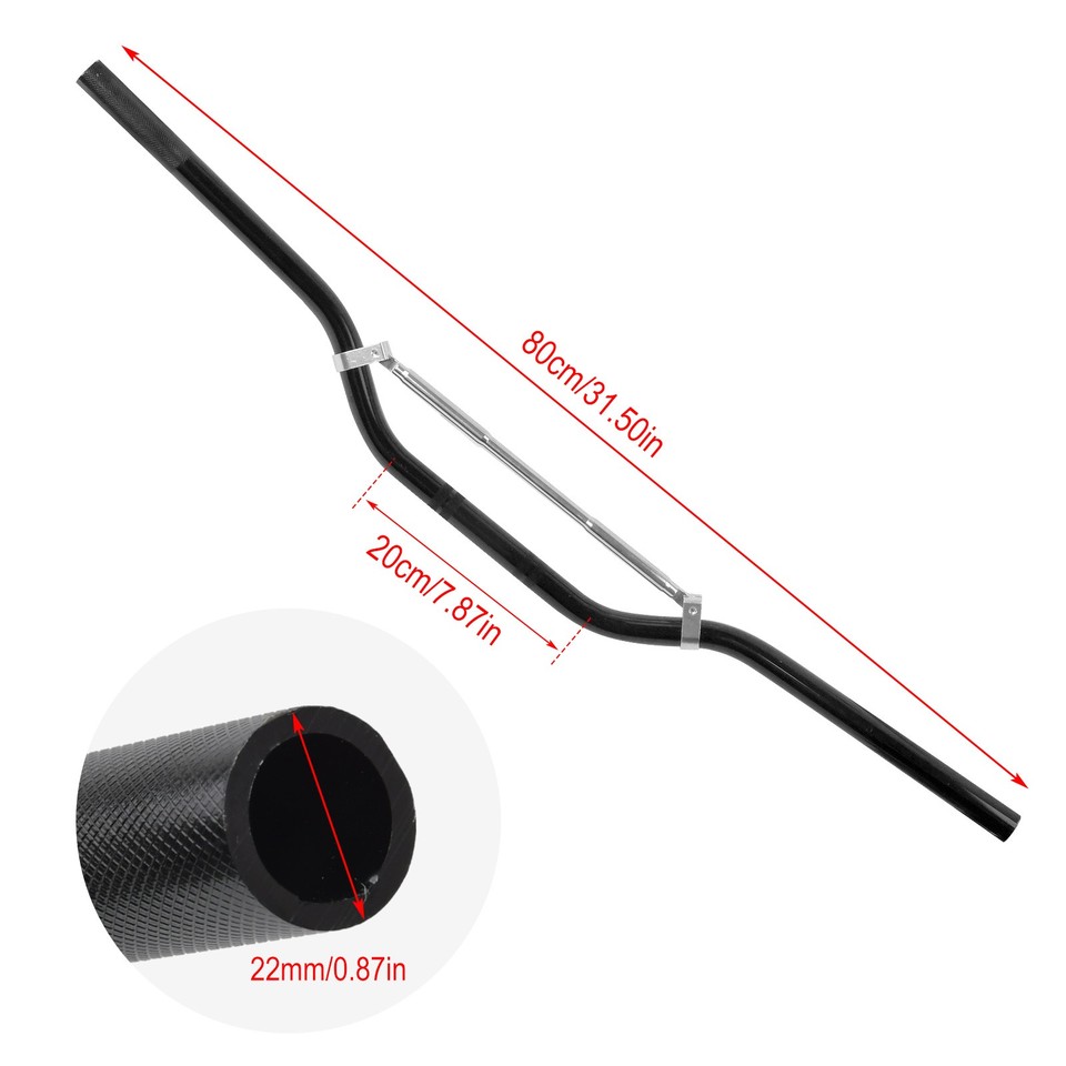 7/8" 22mm Universal Motorcycle HandleBar Braced Dirt Pit Bike ATV Quad ...