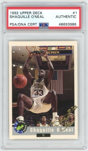Shaquille O’Neal 1992 Autographed Classic Upper Deck Rookie Signed Auto ...