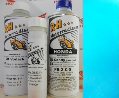motorcycle color laque paint Candy Blue Green PB-2 C-S Honda CB 750 ...