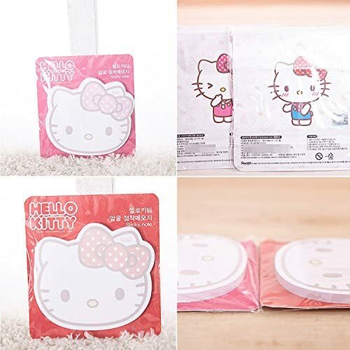 Authentic Sanrio Hello Kitty Big Face Sticky Note Memo Pad Post It 2pcs ...