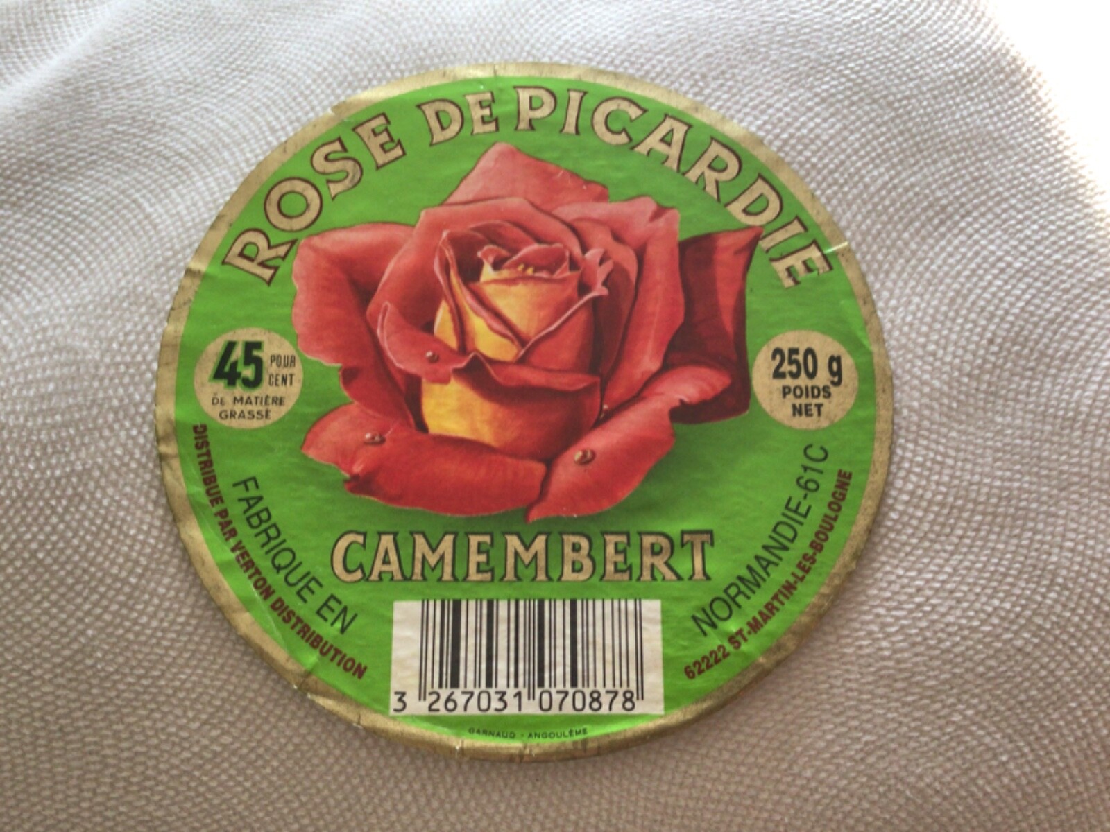 Etiquette Fromage Camembert Rose de Picardie Fleur | eBay