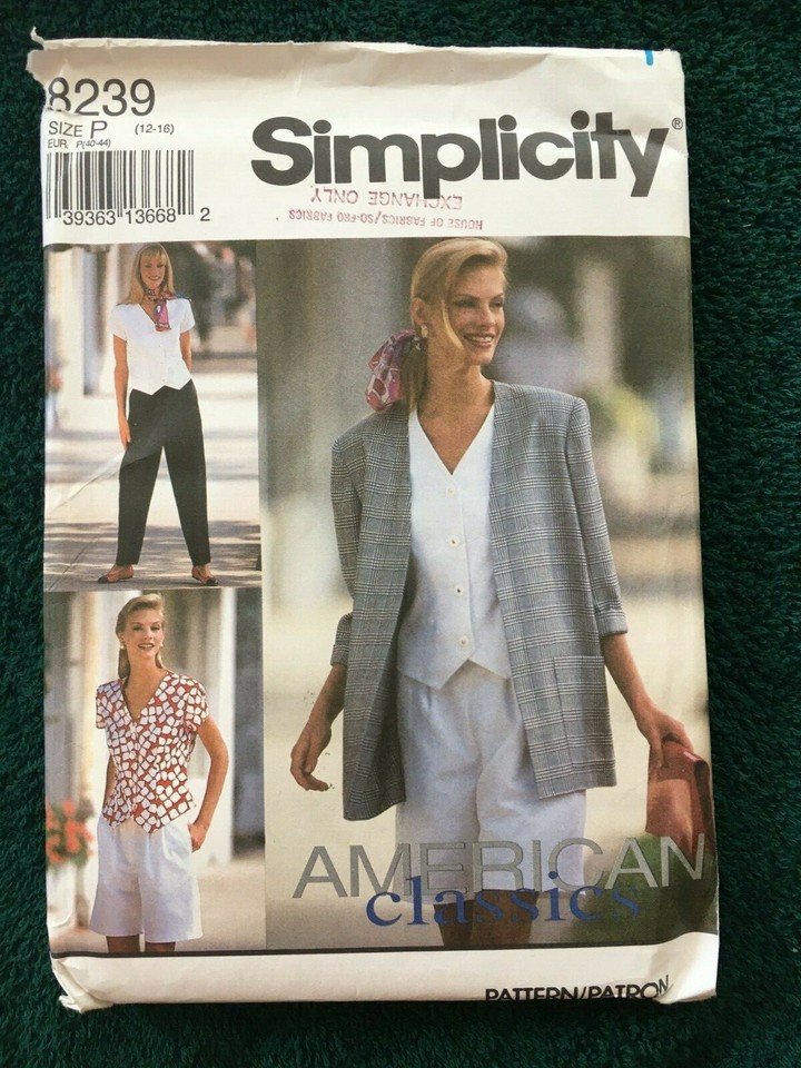 Simplicity Patterns (W) ~ All Patterns are Size 12-16 ...