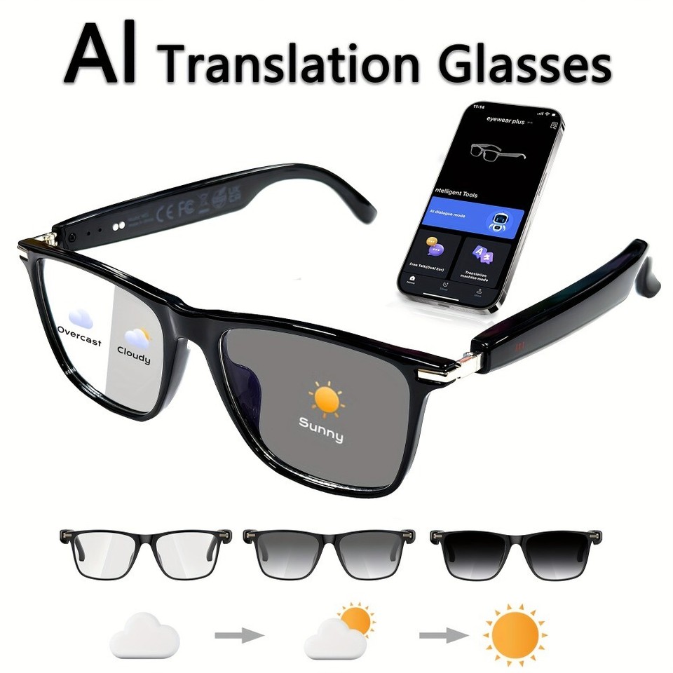 Practical Flexible Stable Sturdy AI Smart Glasses with 160 Languages ...