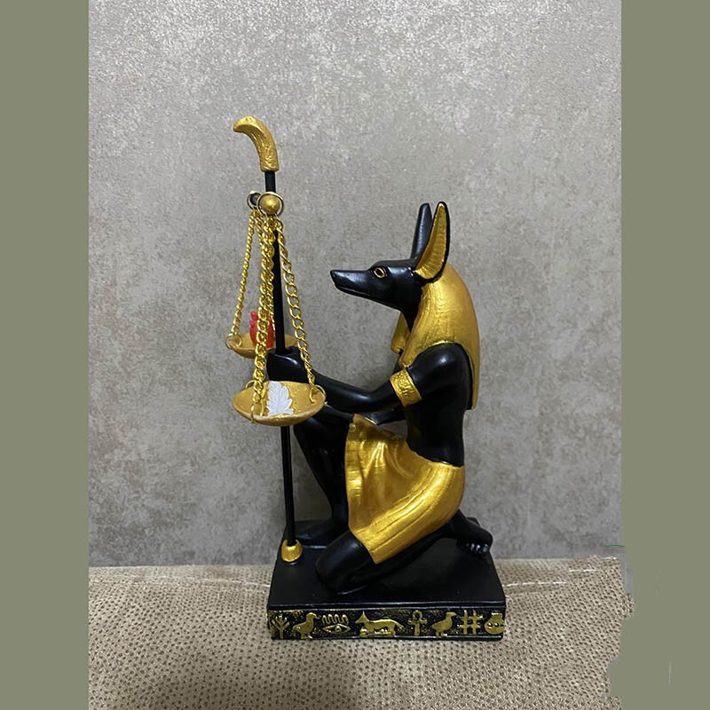 Anubis Scales of Justice Figurine Ancient Egyptian God Mythology Decor ...