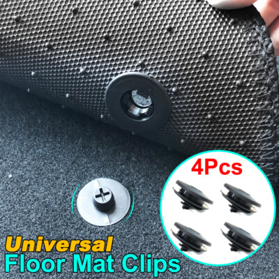 4x Universal Car Floor Mat Fixing Clips Clamps Holders Anti-Skid ...