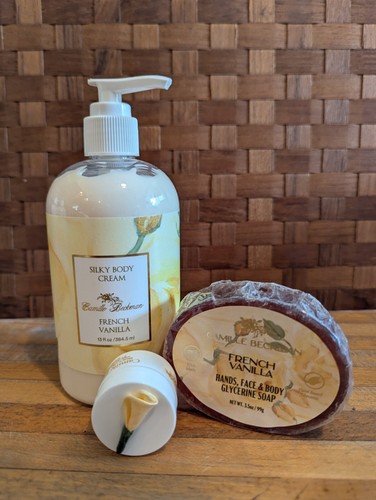 Camille Beckman Silky Body Cream Lot of 3 FRENCH VANILLA 13oz, Travel ...
