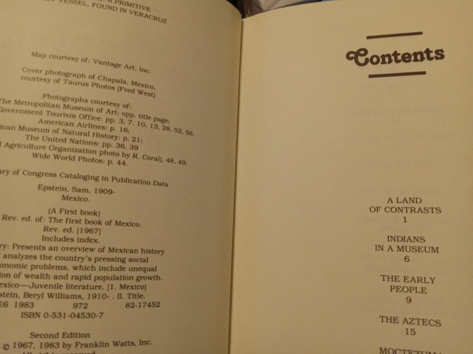 Mexico By Sam, Beryl Epstein Hardcover Pre-owned Former Library Bk Lots ...