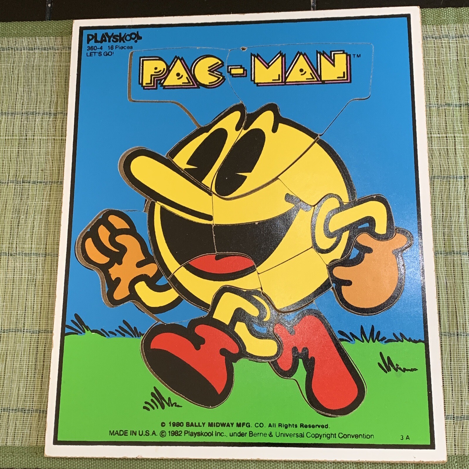 Pac-Man Jigsaw Puzzle Playskool 16 Pieces Vintage Bally Midway Pac Man ...