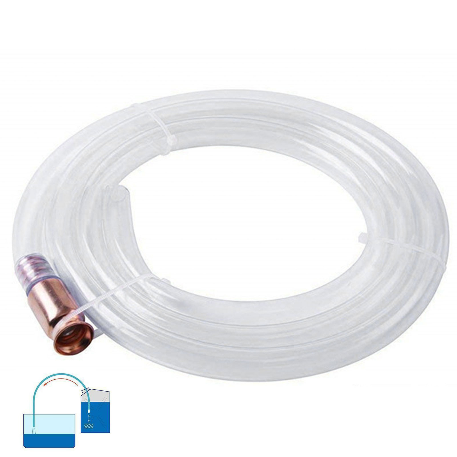 1.8M SELF PRIMING COPPER SIPHON SYPHON JIGGLER HOSE FOR FUEL OIL WATER ...