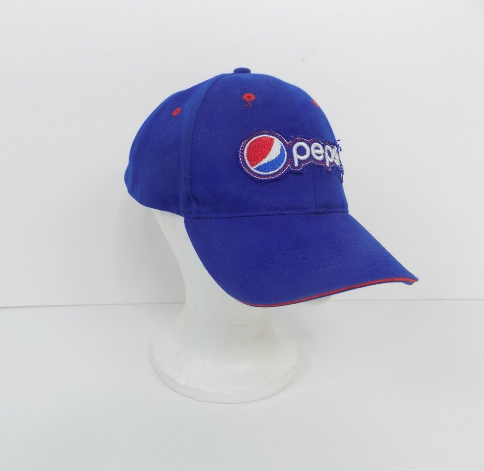 Pepsi Cola Logo PepsiCo Advertising Collectible Blue Snapback Hat Cap ...