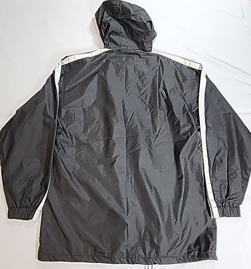 Kenpo Black w/ White Stripe Hooded Varsity Windbreaker Jacket - Size ...