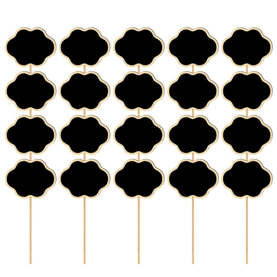 20pcs Cloud Shaped Wooden Mini Blackboard Toppers Message Board ...