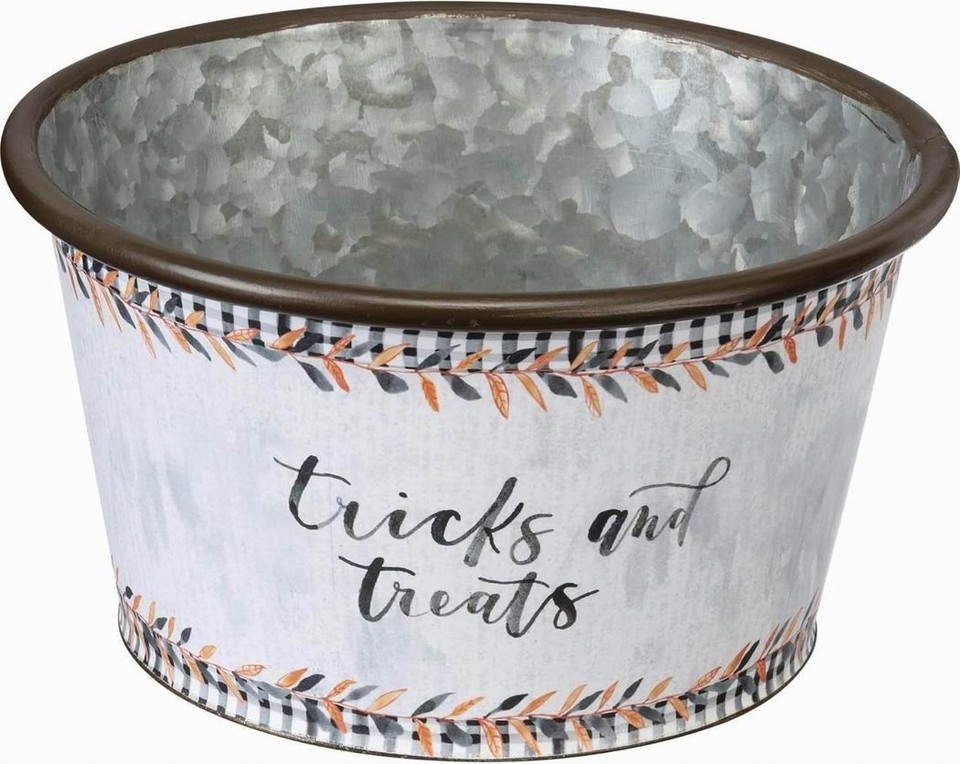 Primitives by Kathy Happy Halloween Tricks and Treats Decorative Bin ...