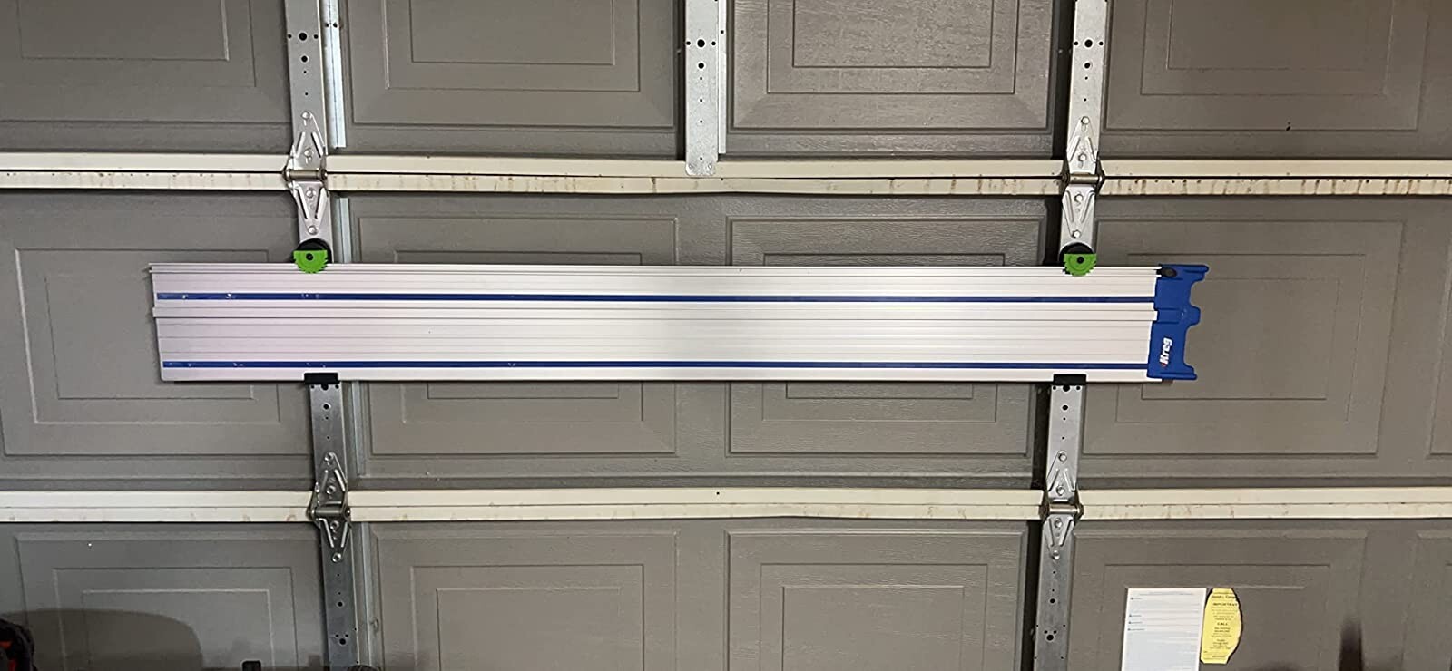 Track Saw Rail Holder Storage Rack Garage Door Mounting for Kreg ...