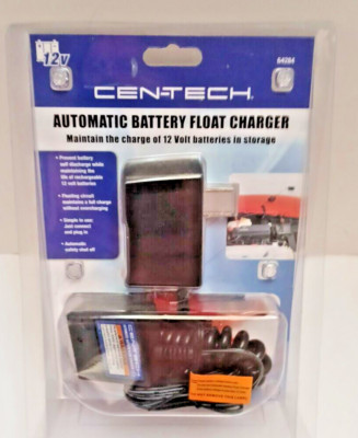 CenTech Automatic Battery Float Charger - Car Motorcycle ATV Snowmobile ...