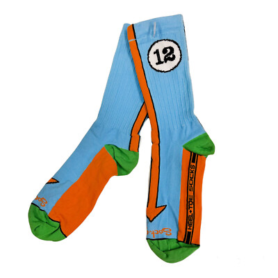Heel + Toe Socks Gulf Motorsports #12 Inspired Socks | eBay