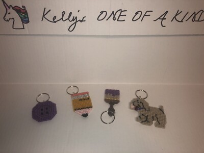 Handmade Plastic Canvas Key Rings | eBay