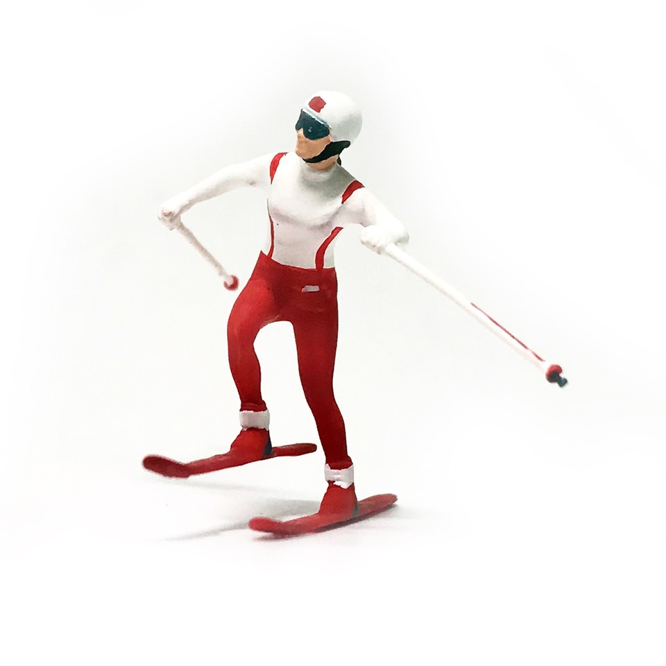 ED 1:64 Painted Figure Model Miniature Diorama Ski Snowboarding | eBay