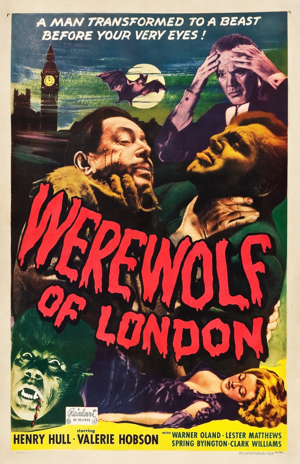 Werewolf Of London movie poster (a) - 11 x 17 inches - Henry Hull | eBay