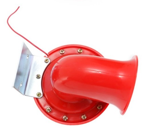 Electric Bull Horn Red Air Horn Loud 12v Raging Sound For Car Truck Van ...