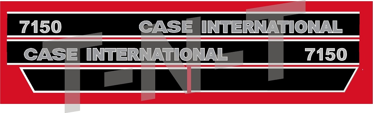 CASE IH Tractor 7110 7120 7130 7140 or 7150 Hood & Cab Decal stripe Set ...
