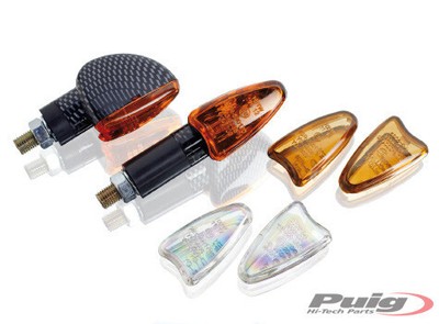 8486 - UNIVERSAL BLINKER FÜR MOTORRÄDER STAR, LANGER ARM DREI KRISTALLE ...