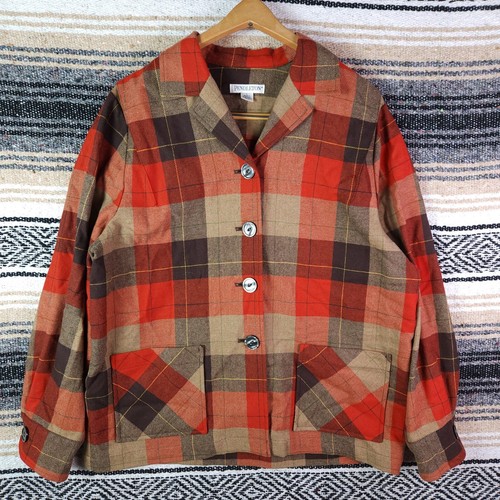 Pendleton 49er Plaid Limited Edition Red Wool Button Blazer Womens ...